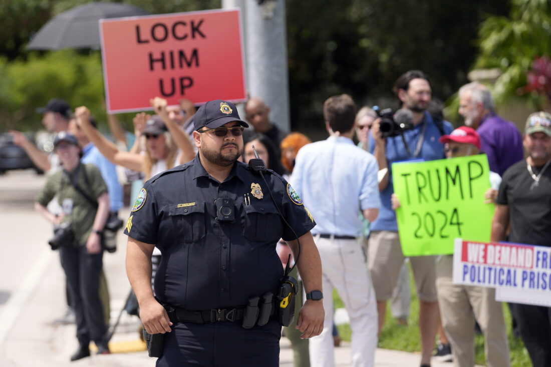 Trump arrives in Florida to be arraigned in classified documents case ...